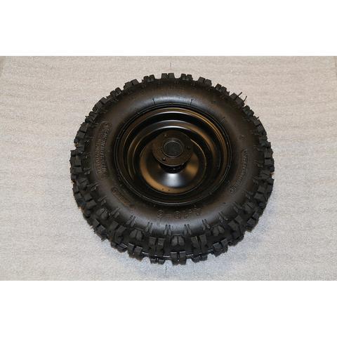 Front tire (4.10-6), inner tube and wheel for electric quad (36 volts ...